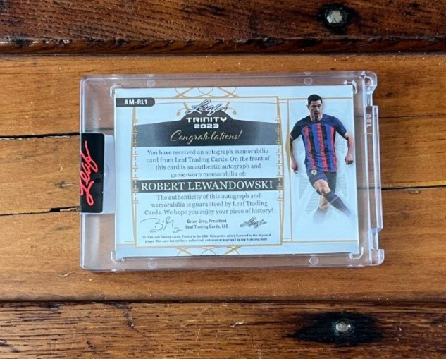 2023 Robert Lewandowski Autograph Match Worn BIG Jersey Patch Auto 1/7 ...