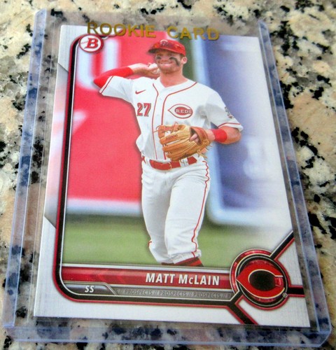 MATT MCLAIN 2022 Bowman #1 Draft Pick Rookie Card RC Cincinnati Reds ...