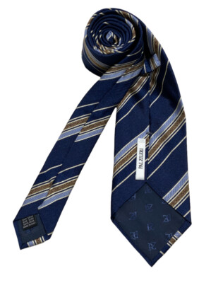 PAL ZILERI Blue Striped Silk Tie ITALY 60" / 3.5" EC | eBay