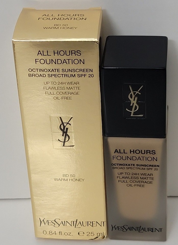 YSL ALL HOURS FOUNDATION 0.84 OZ Flawless Matte UP TO 24H Wear SPF20 ...