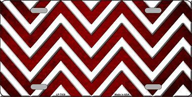 Red White Chevron Rubbed Metal Novelty License Plate Tag LP7058 | eBay