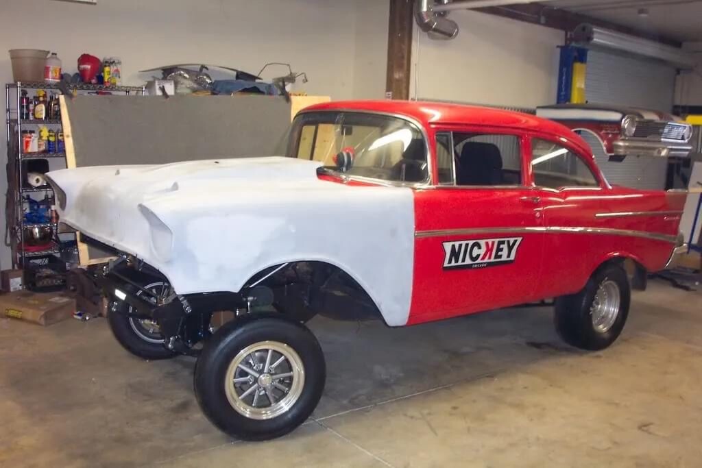 NicKey Gasser Tri-5, Chevrolet, Straight Axle Sub Frame Kit, 1955 ...