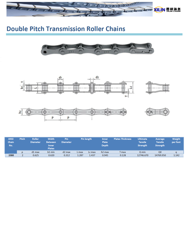2080 Roller Chain 10FT includes Connecting Link - Same Day Priority ...