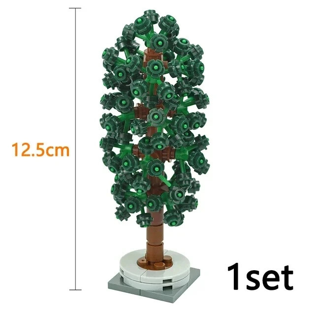 City Tree Green Bush Garden MOC Flower Grass for Lego Building Blocks ...
