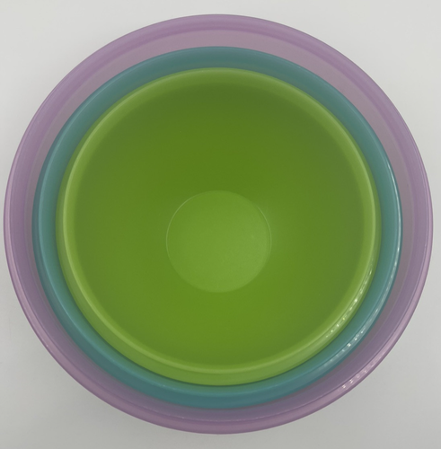 Lot of 3 Tupperware Nesting Bowls and Lids Item 2515 thru 2517 holds 6 ...