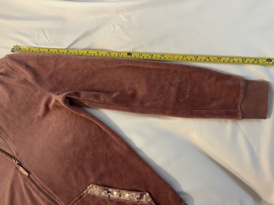 Esmara Velour Feel Cotton/Poly Tracksuit Rose Gold /Dusty Pink Size S ...