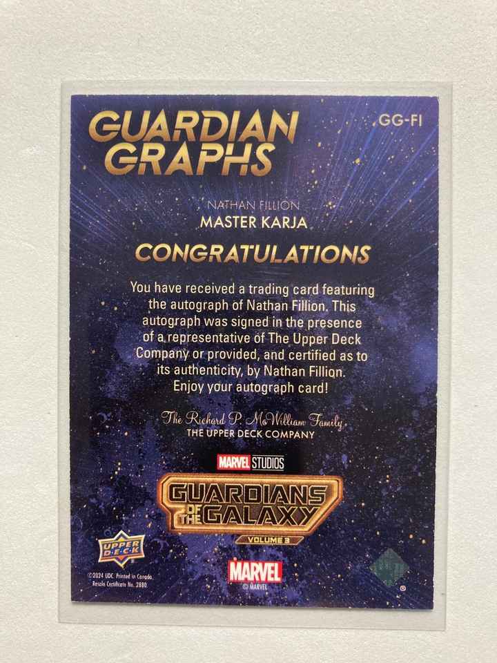 2024 Upper Deck Guardians of the Galaxy Vol 3 Guardian Graphs Master ...