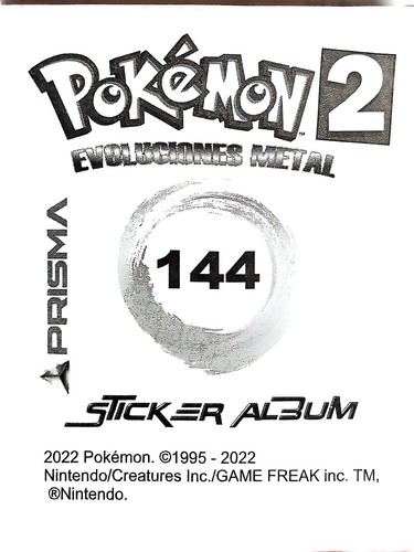 2022 POKEMON Sticker #144 EXPLOUD Gold Prizm PERU Edition Nintendo NM ...