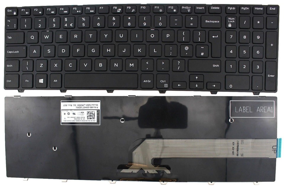 Dell Inspiron 15-5000 5558 5559 5566 5577 UK Layout Laptop Keyboard ...