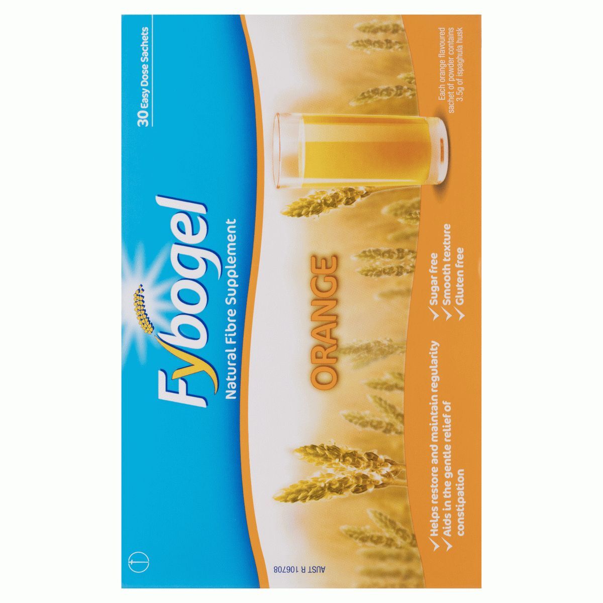 FYBOGEL ORANGE SCH 30 FIBRE SUPPLEMENT SACHETS PACK SUGAR FREE X ...