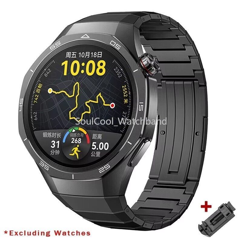 Luxury Titanium Metal Bracelet Strap No Gaps For Huawei Watch GT5 GT6 ...
