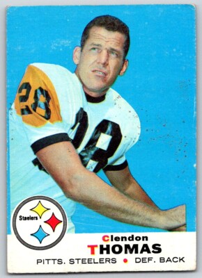 1969 Topps CLENDON THOMAS #42 Pittsburgh Steelers wax residue - FREE ...