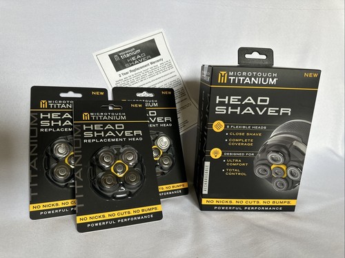 NEW Microtouch Titanium Head Shaver With 3 Replacement Heads | eBay