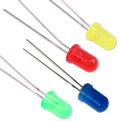 Lot de 10 LED Ronde 5mm Diode Électroluminescente Bleu Rouge Vert Jaune ...