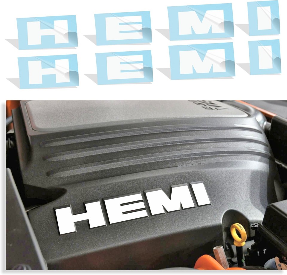 HEMI Engine Cover Decals (pair) for Charger and Challenger 5.7 Liter | eBay