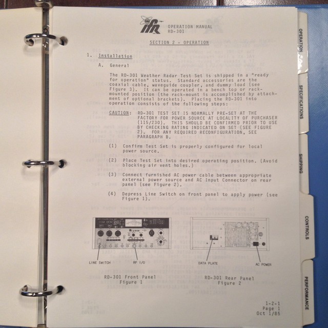 AEROFLEX IFR RD-301 RADAR AVIONICS AIRCRAFT WEATHER RADAR TEST SET ...