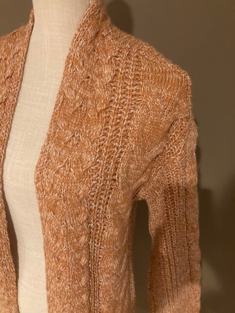 Nine West Chunky Cable Knit Open Front Duster/Sweater Women size Small ...