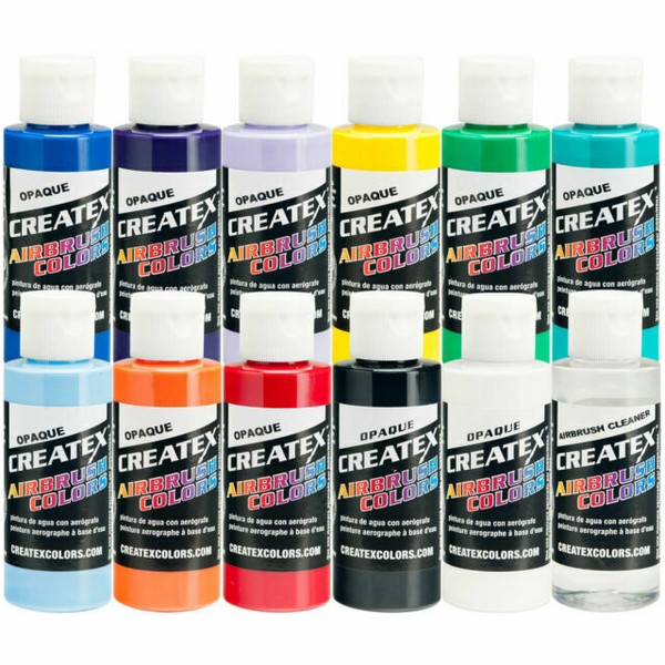 Createx 12 Color Transparent Airbrush Paint Set - 2oz for sale online ...