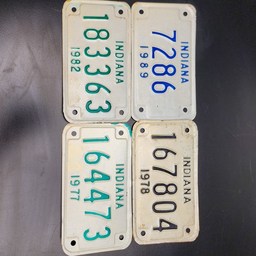 Vintage Indiana Motorcycle License Plates Tags 1977-1989 Collection 😸🎉 ...