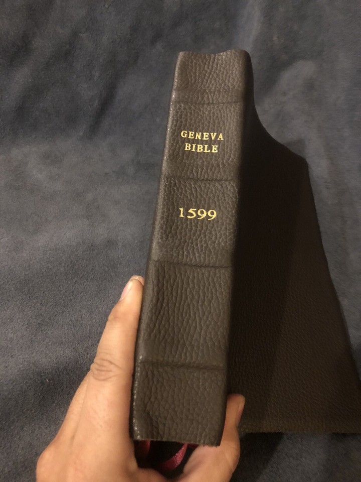 Rare Leather Bound 1599 (vintage text) geneva Bible | eBay