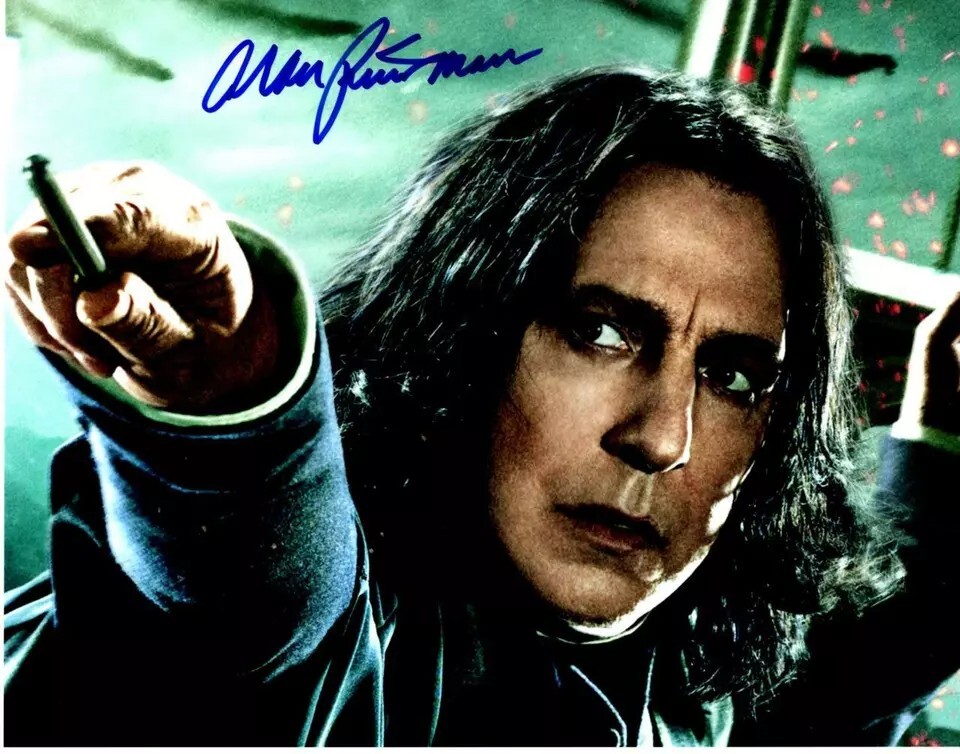 ALAN RICKMAN SIGNED REPRINT SIZE 11"X8" PHOTO . | eBay