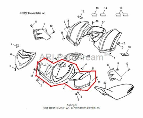 NEW OEM POLARIS PHOENIX 200 FRONT FENDER GRAY 2017 2018 | eBay