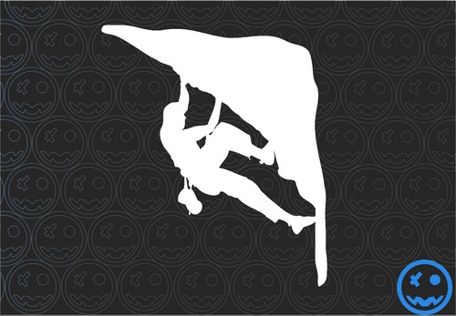 Rock Climbing ABSEILING 130mmH Gear Sticker Extreme Decal Car Van Black ...