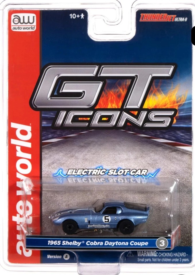 Auto World GT ICONS 1965 Shelby Cobra Daytona Coupe Metallic Blue HO ...