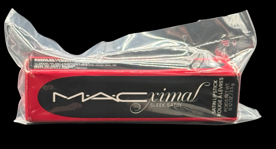MAC Maximal Lipstick 813 Left On Red 💄 Sleek Satin 💋 Discontinued Shade ...