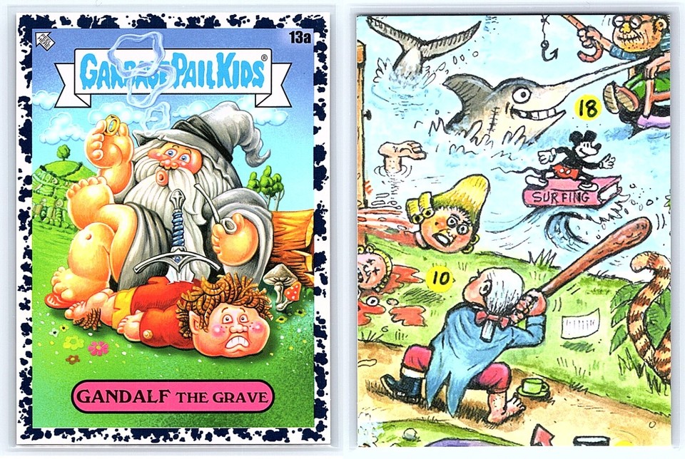 Lord Of The Rings Gandalf Frodo Garbage Pail Kids GPK Black Spoof 2 ...