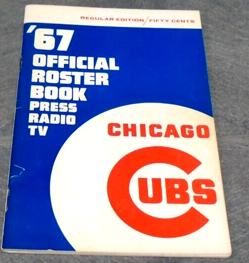 1967 CHICAGO CUBS MLB BASEBALL OFFICIAL MEDIA GUIDE ROSTER BOOK RARE ...