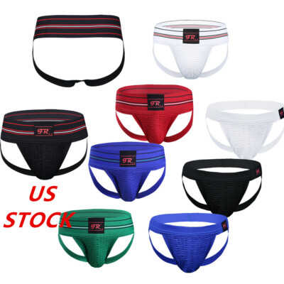 Mens Jockstrap Gym Supporter Cup Pocket Athletic Fit Straps Briefs ...