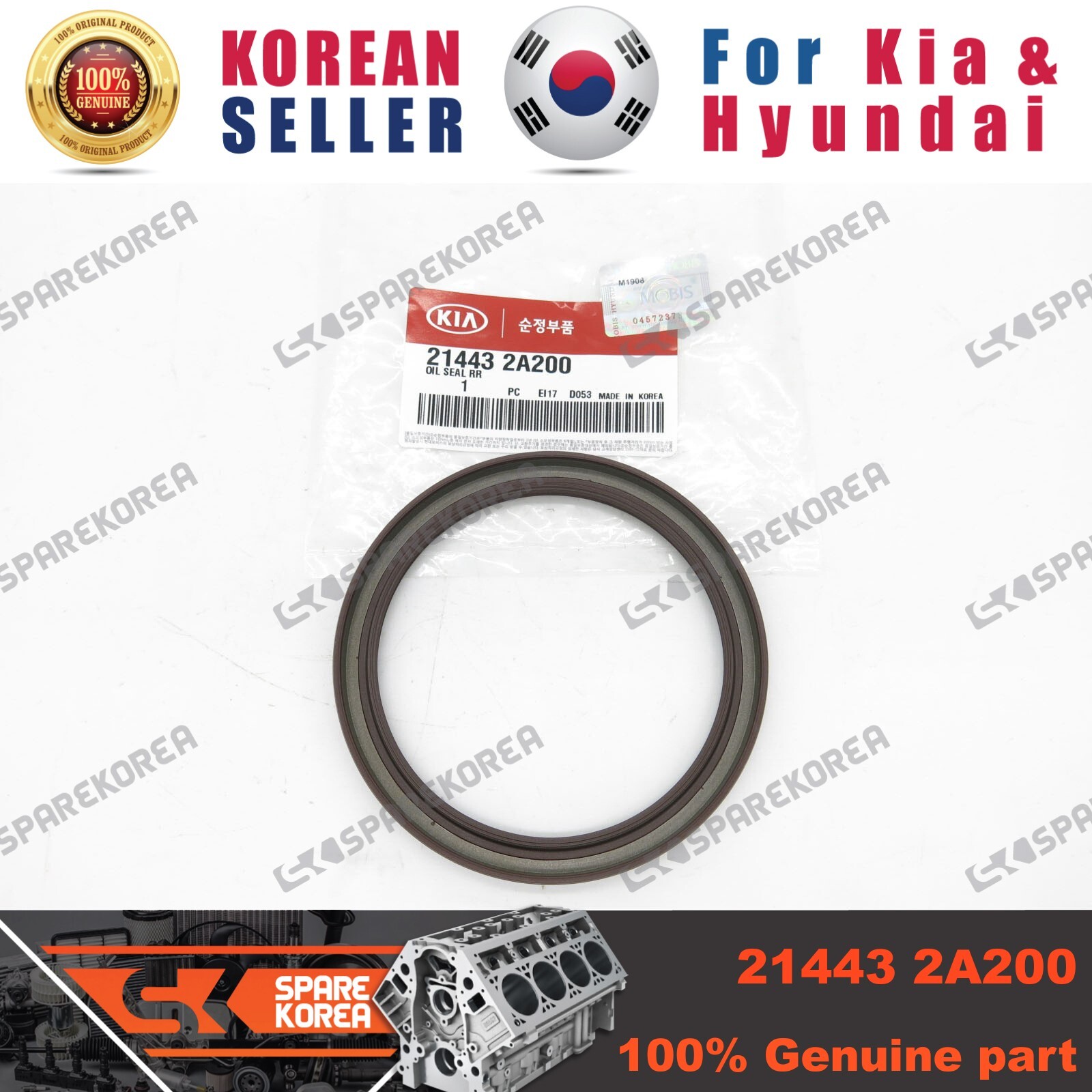 Genuine/OEM 214432A200 SEAL-OIL RR for Kia New Soul | eBay