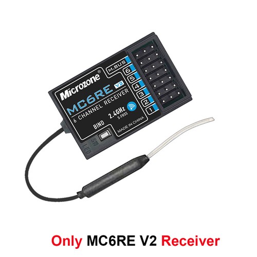 MicroZone MC6C Mini V2 2.4G 6CH Controller Transmitter w/ Receiver ...