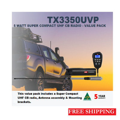 GME UHF CB RADIO 80 CHANNEL INC TX3350 AE4018K3 - TX3350UVP -ULTIMATE ...