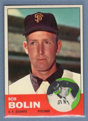 1963 Topps #106 Bob Bolin NM GO54 | eBay