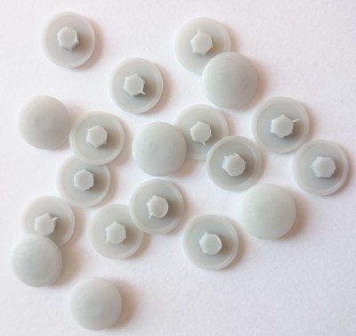 LIGHT GREY Confirmat Screw Hex Head Caps Hole Cover 12mm Push Fit ...