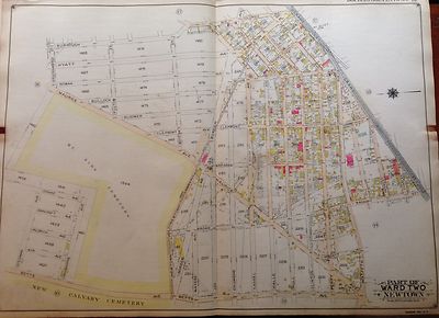1915 MASPETH MT. ZION CEMETERY MIDDLE VILLAGE QUEENS NY COPY PLAT ATLAS ...