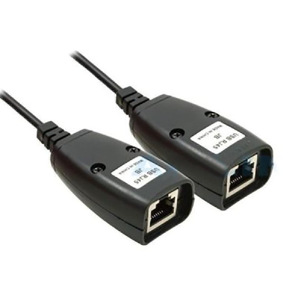New USB 2.0 Male To Female Cat6 Cat5 Cat5e 6 Extender Extension ...