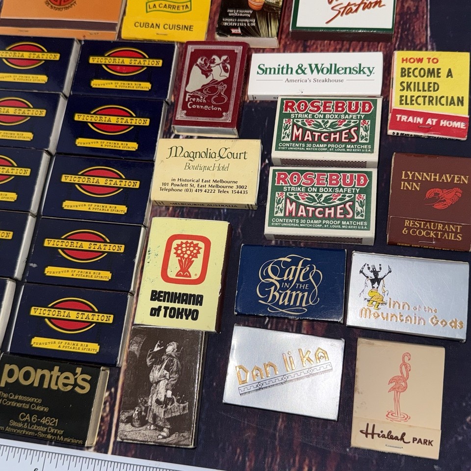 Vintage Lot Of MatchBooks Matches Collection Matchboxes Restaurants ...