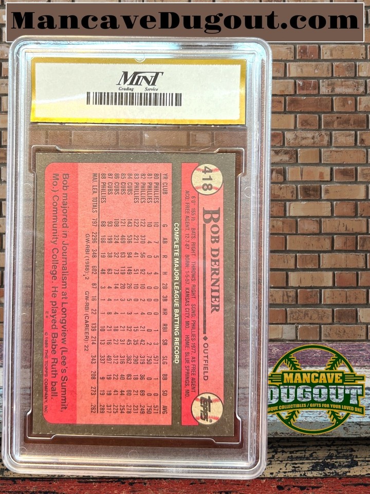 1989 Topps Greg Maddux (#240/418) ERROR card - Mint Grading 10 Gem Mint ...