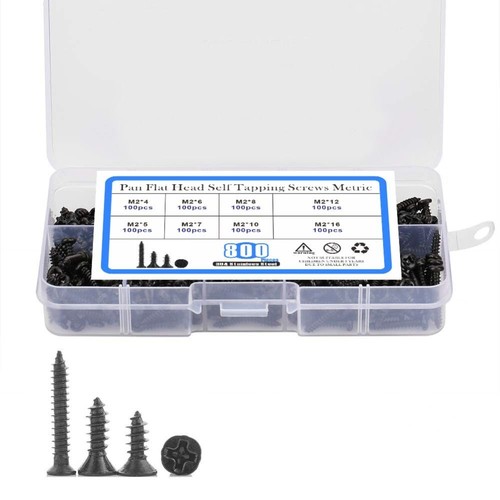 800pcs M2 Self-Tapping Screws Stainless Steel Quick Tapping Screws Wood ...