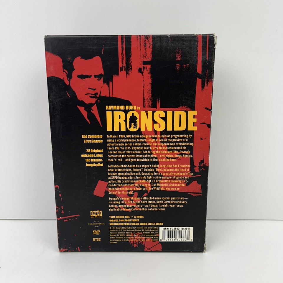 Ironside: Season 1 (DVD, 1967) Raymond Burr 826663104295 | eBay