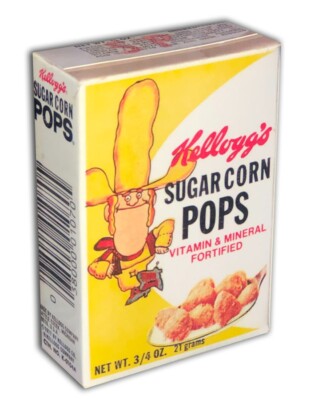 Kellogg's SUGAR CORN POPS SIngle Serving Cereal BOX (BOX ONLY!) | eBay