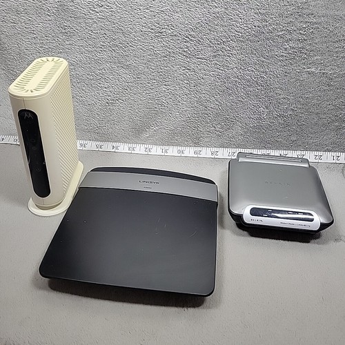 LOT OF 3 Mixed Wireless Routers Bundle, ALL TESTED, NO Power Adapters ...