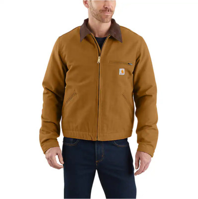 Carhartt Men's Blanket Lined Detroit Jacket 103828 BRN Brown Relaxed ...