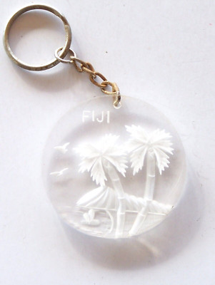 VINTAGE FIJI FIJIAN TRAVEL SOUVENIR ACRYLIC KEY CHAIN KEYRING | eBay