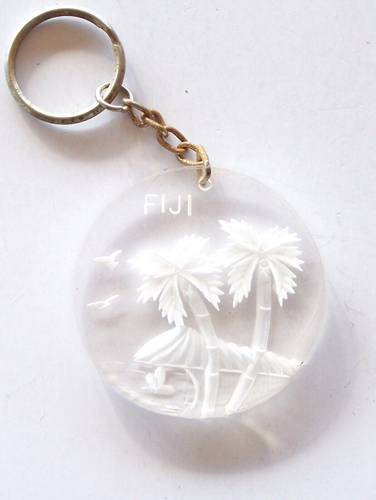 VINTAGE FIJI FIJIAN TRAVEL SOUVENIR ACRYLIC KEY CHAIN KEYRING | eBay