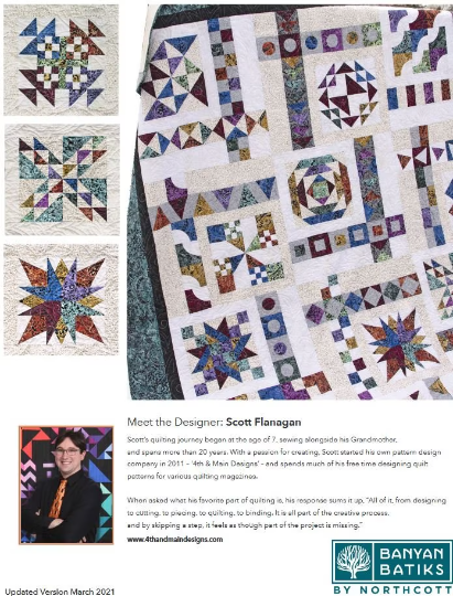 Quilt Kit - Illusions Sampler - 88 inch X 112 inch Banyan Lustre Batik ...