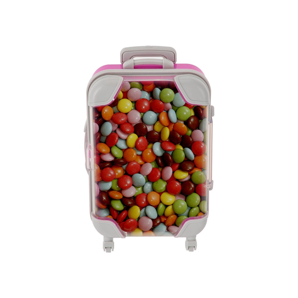 Simulation Mini Trolley Cases Suitcase Set candies Case W/4 Wheel 12 ...